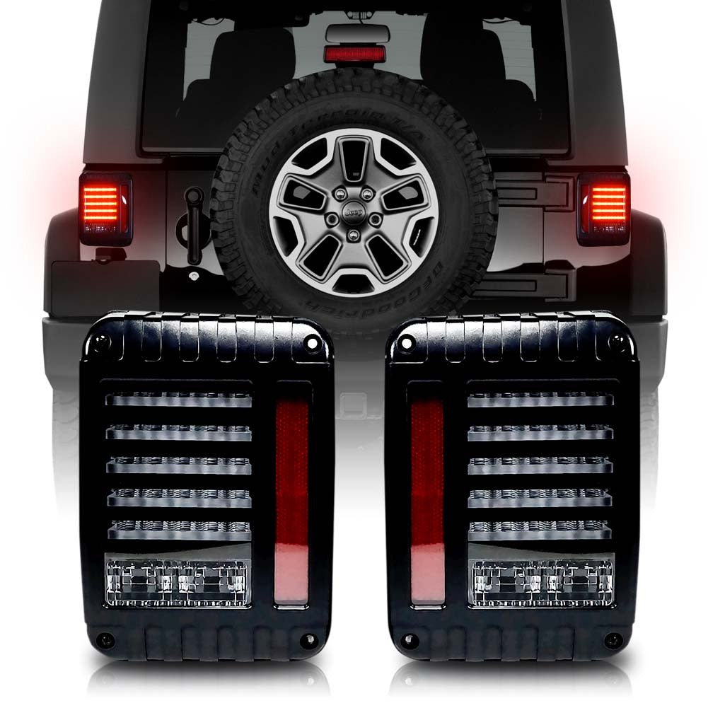 HELIOS Black LED Tail Lights for Wrangler JK 2007-2018 – GENSSI
